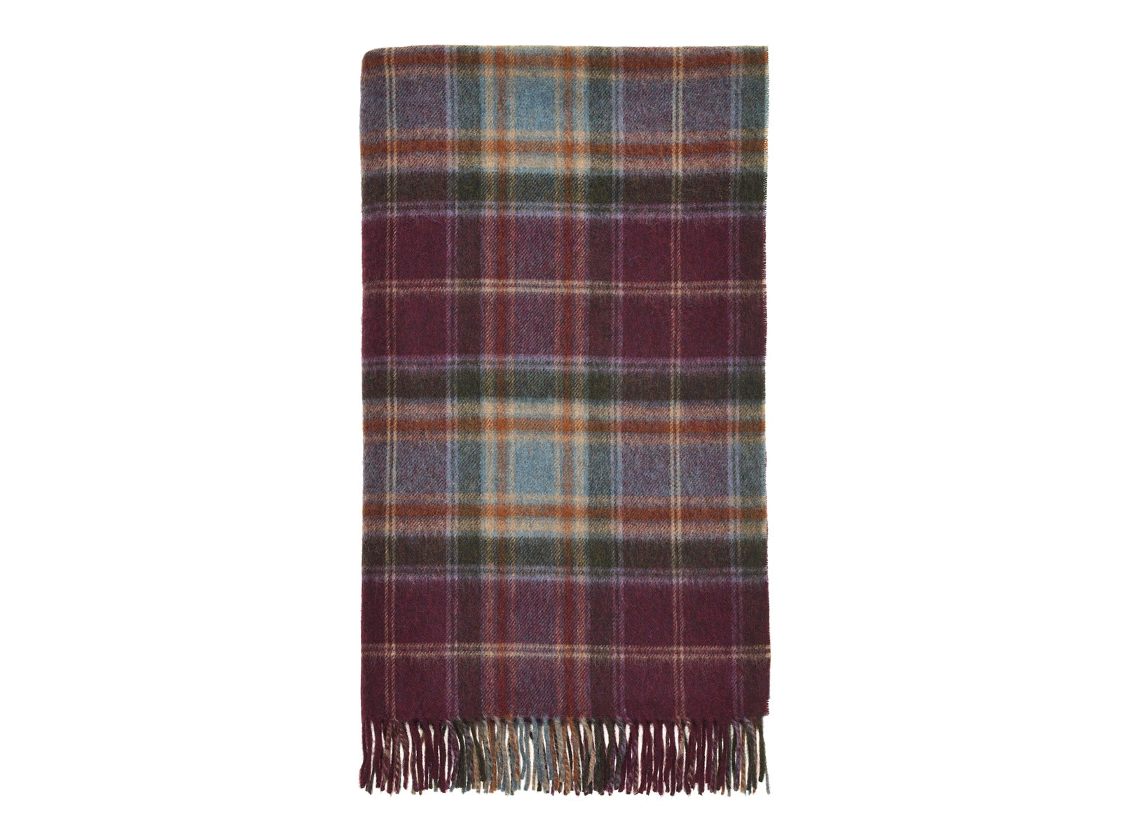 Winterton Merino Lambswool Throw - Damson – Wool Blanket Online