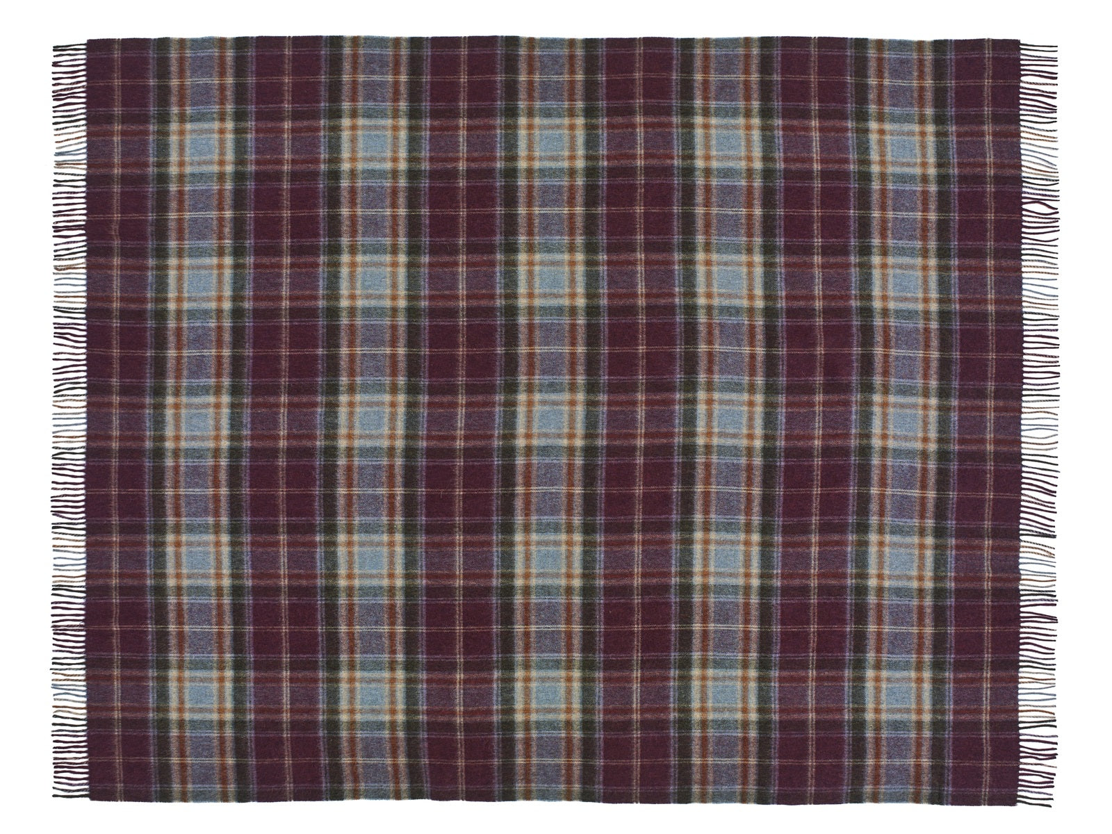 Winterton Merino Lambswool Throw - Damson – Wool Blanket Online