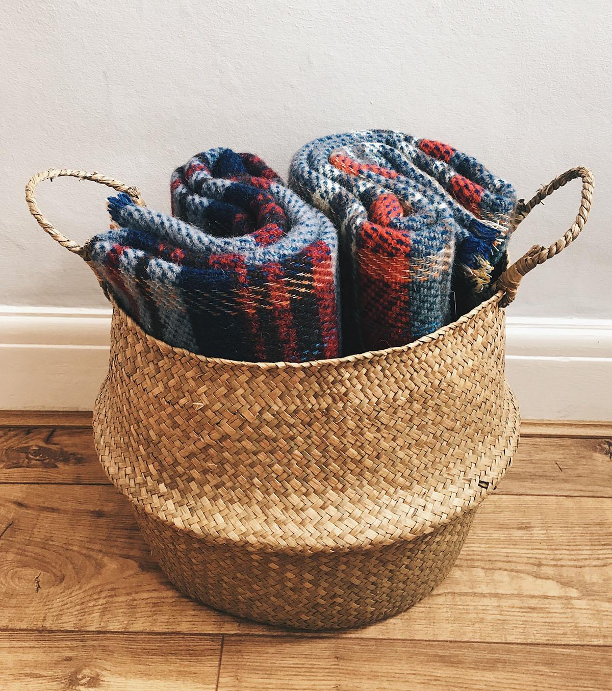 Large Checked Random Recycled Wool Blanket – Wool Blanket Online