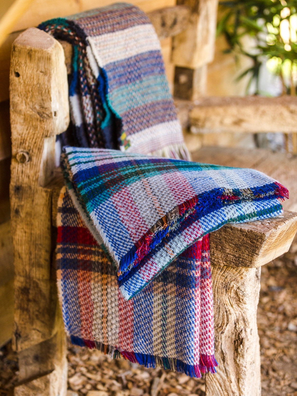 Large Checked Random Recycled Wool Blanket – Wool Blanket Online